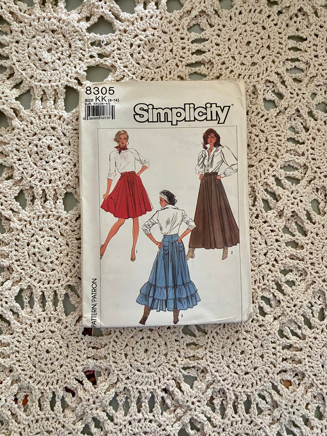 Simplicity Pattern 8305 1987 Misses' Skirt in Two Lengths UNCUT - Etsy