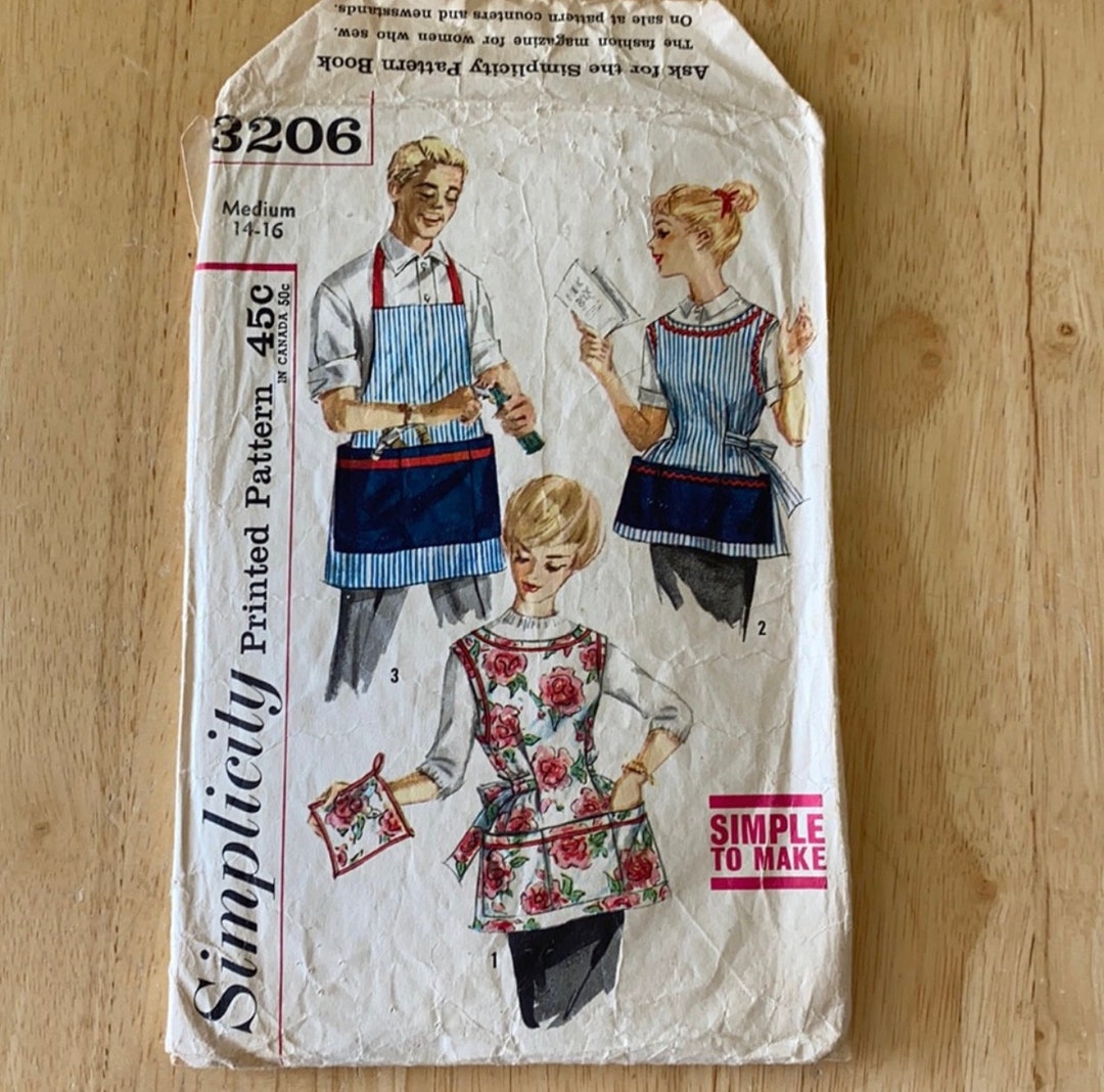 Simplicity Pattern 3206 (1959) Cobbler Apron - Etsy