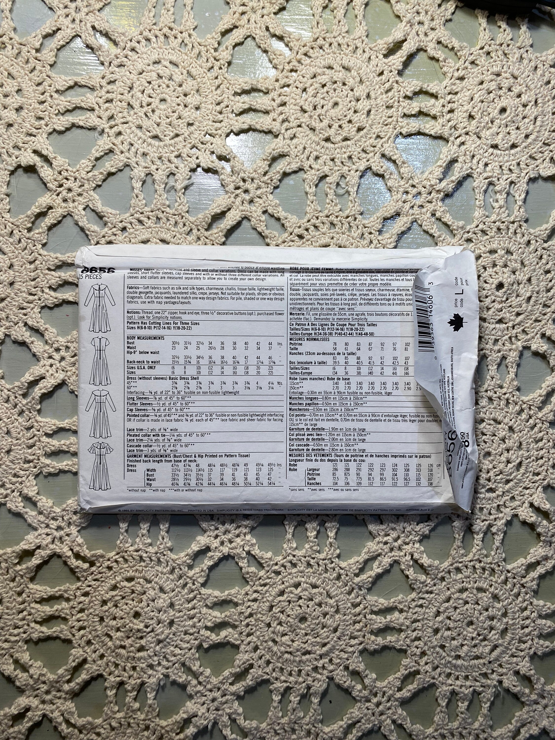 Simplicity Pattern 8656 1993 Misses' Dress UNCUT - Etsy