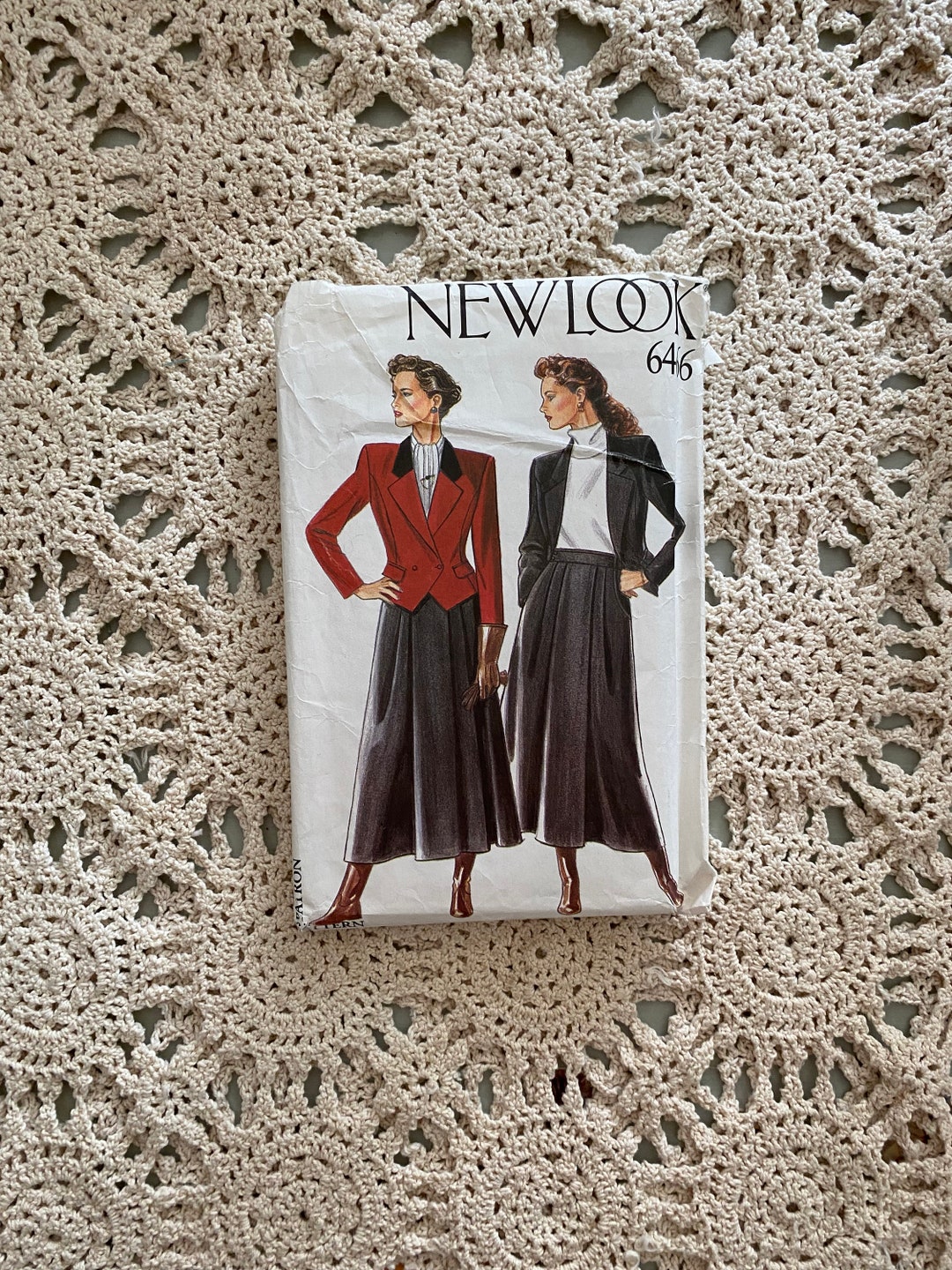 New Look Pattern #6466 (est. 1980s) Jacket and Skirt - Etsy