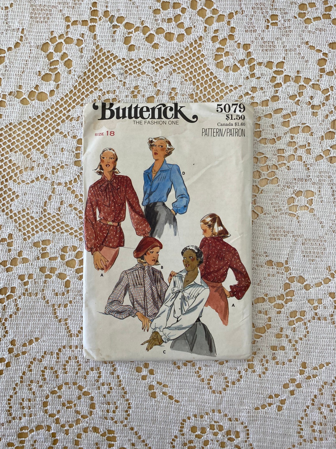 Butterick Pattern 5079 (1978) Misses’ Blouses - Etsy