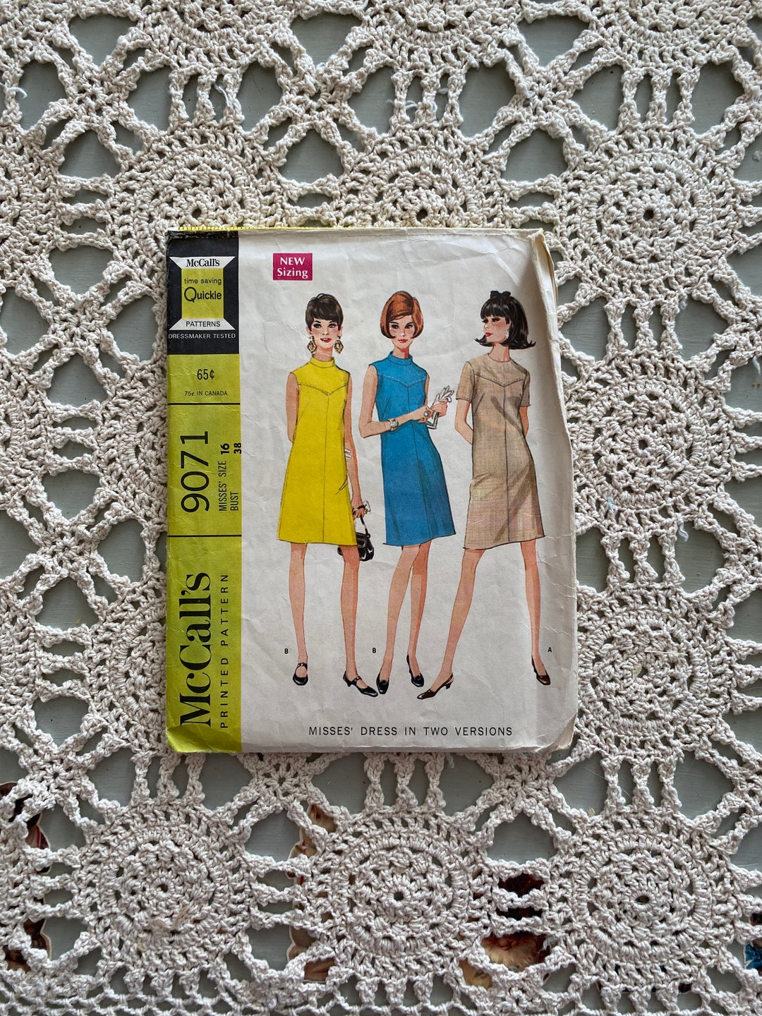 Mccall's Pattern #9071 (1967) Misses' Dress in Two Versions - Etsy