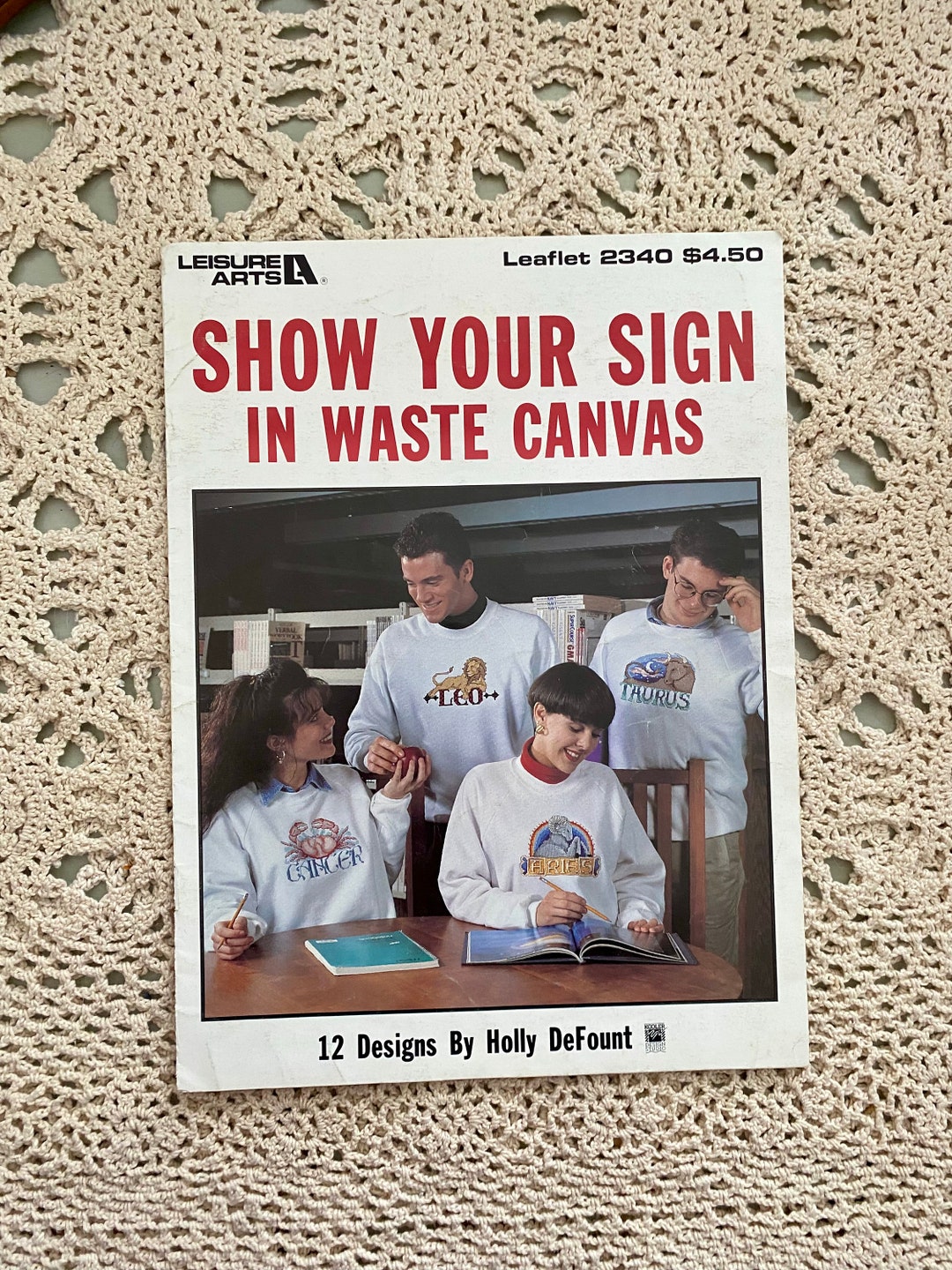 Leisure Arts Leaflet 2340 Show Your Sign in Waste Canvas (1993) - Etsy