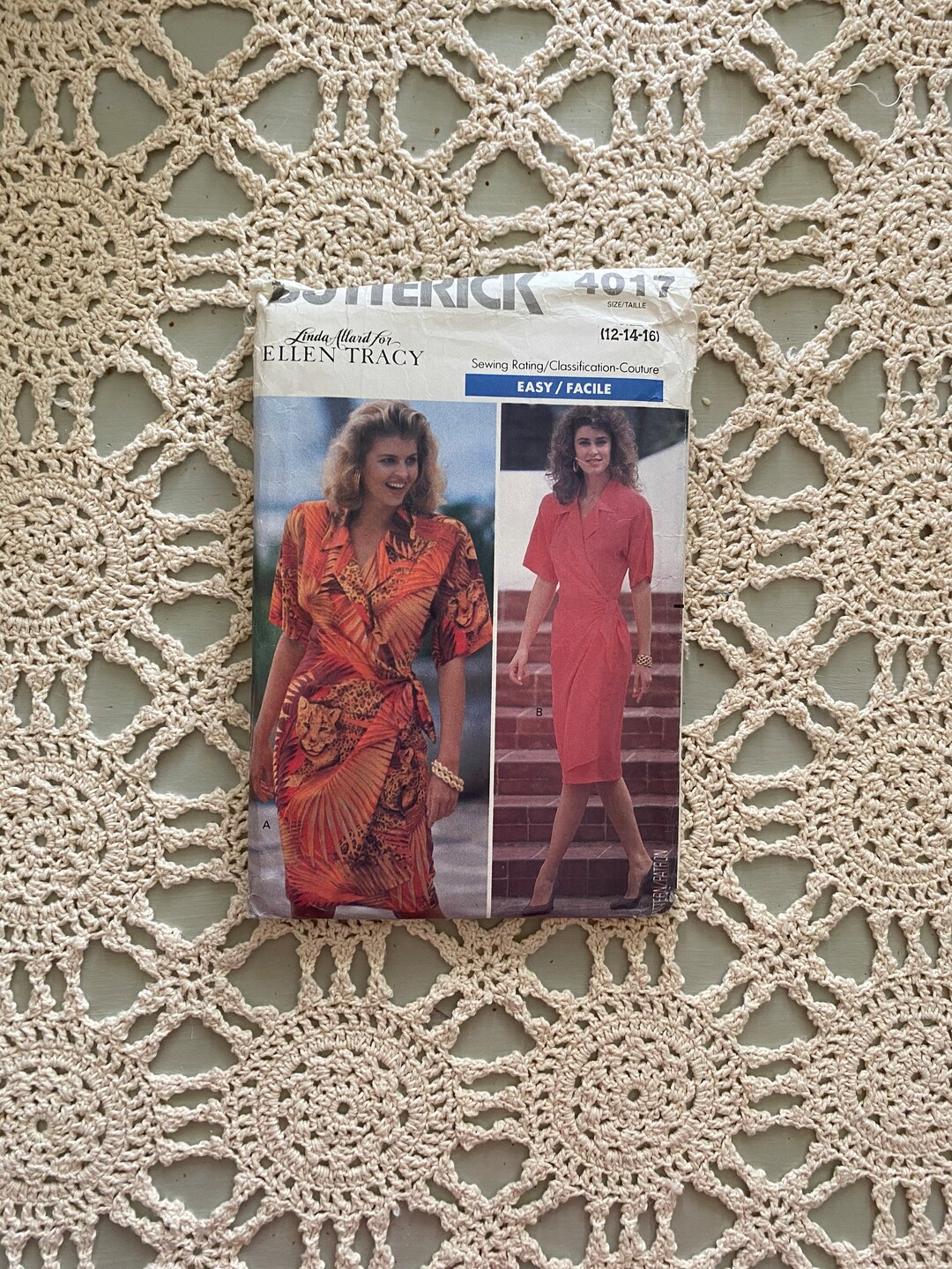 Butterick Pattern #4017 (1989) Linda Allard for Ellen Tracy - Misses ...