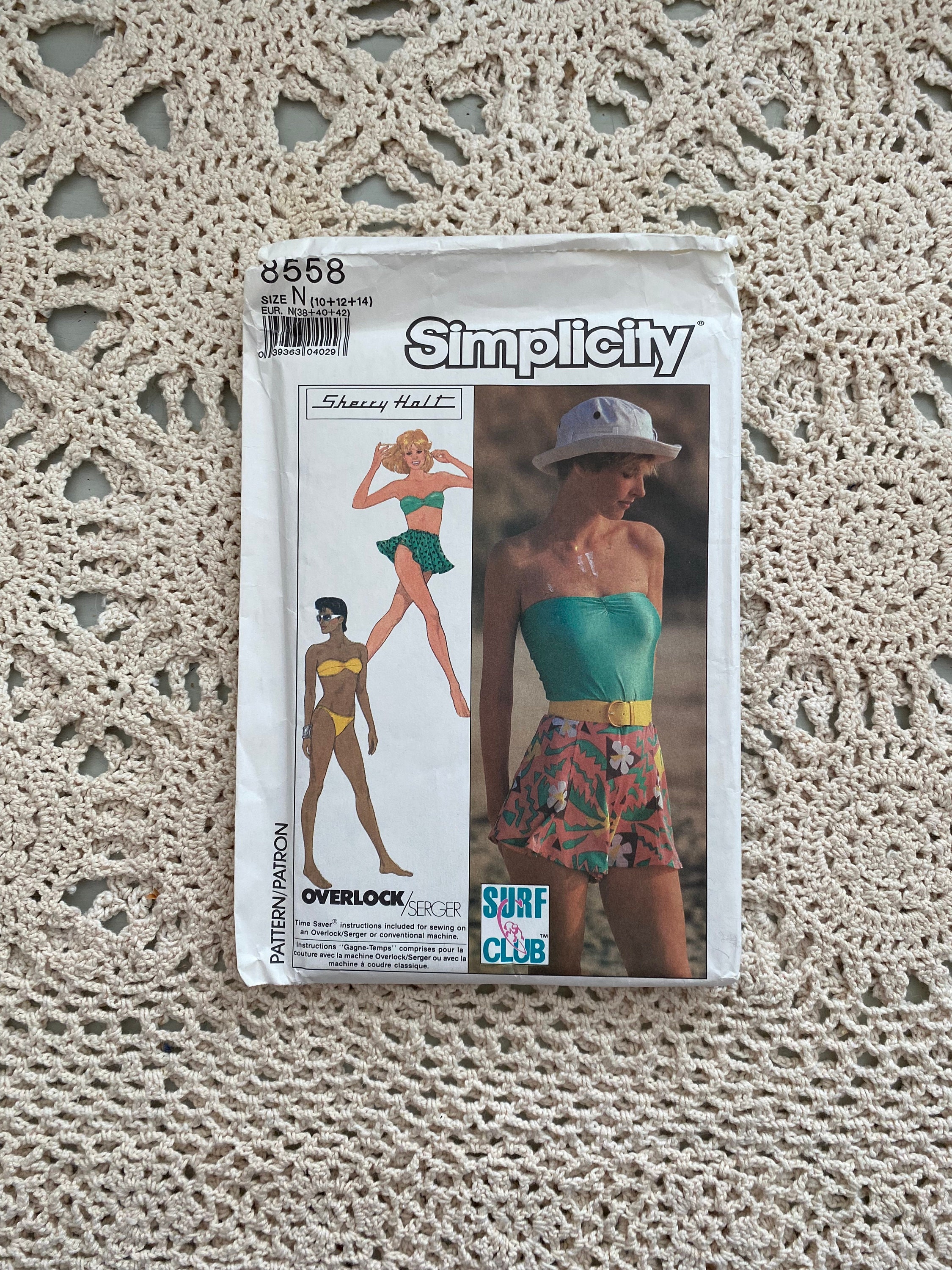 Simplicity Pattern #8558 (1988) Surf Club - Misses' Easy to Sew Tube ...