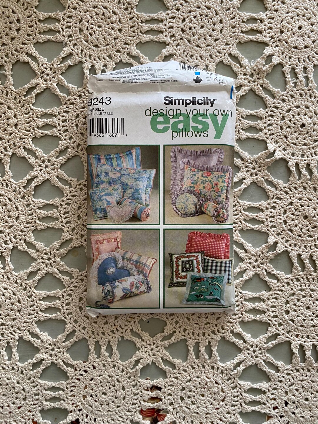 Simplicity Pattern #9243 (1994) Design Your Own Pillows UNCUT - Etsy