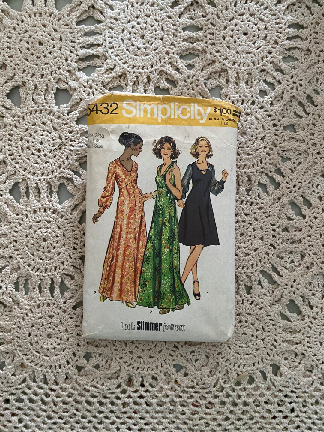 Simplicity Pattern #5432 (1972) Dress in Two Lengths and Halter-dress ...