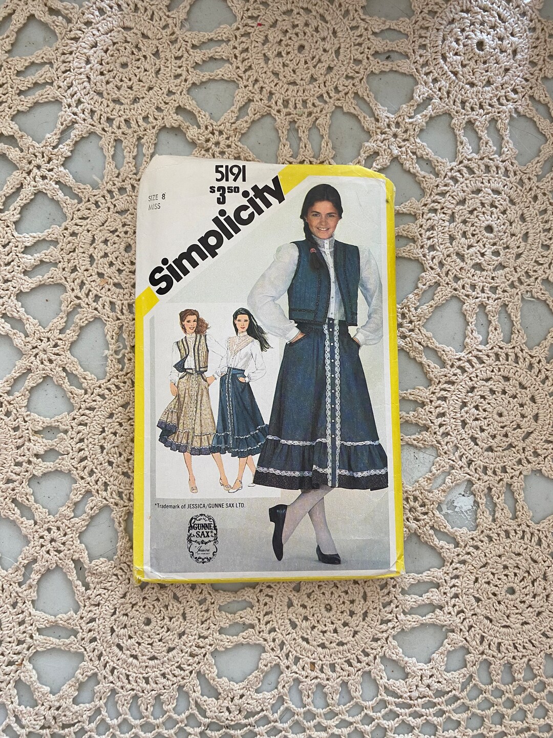 Simplicity Pattern 5191 (1981) Gunne Sax by Jessica Mcclintock - Misses ...