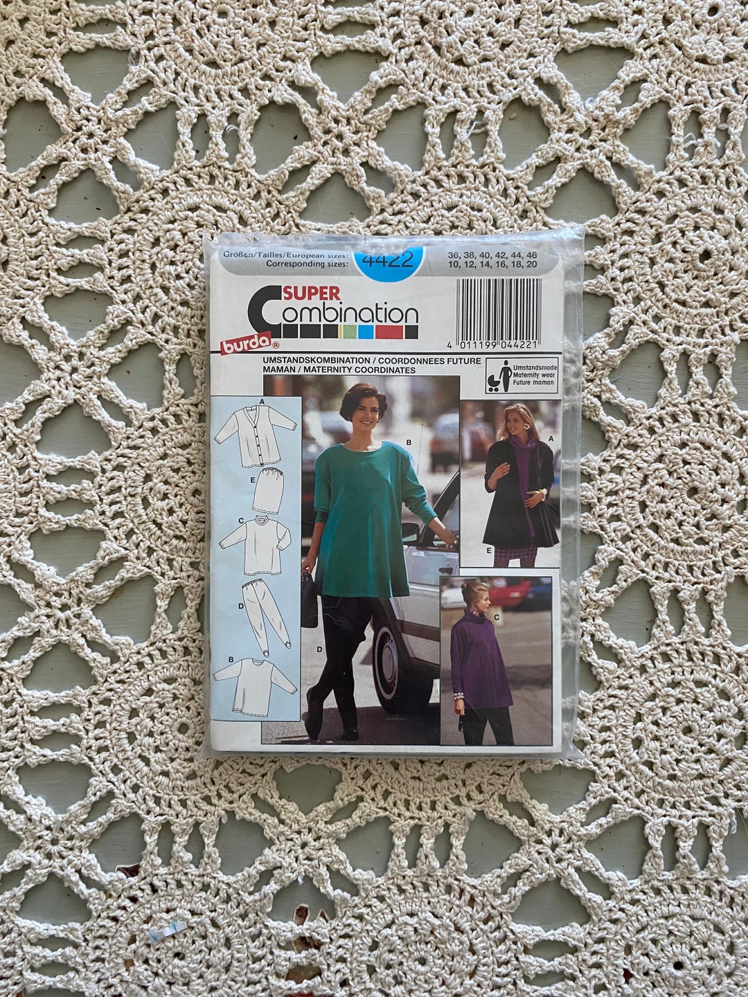 Burda Super Combination Pattern #4422 - Maternity Coordinates UNCUT - Etsy