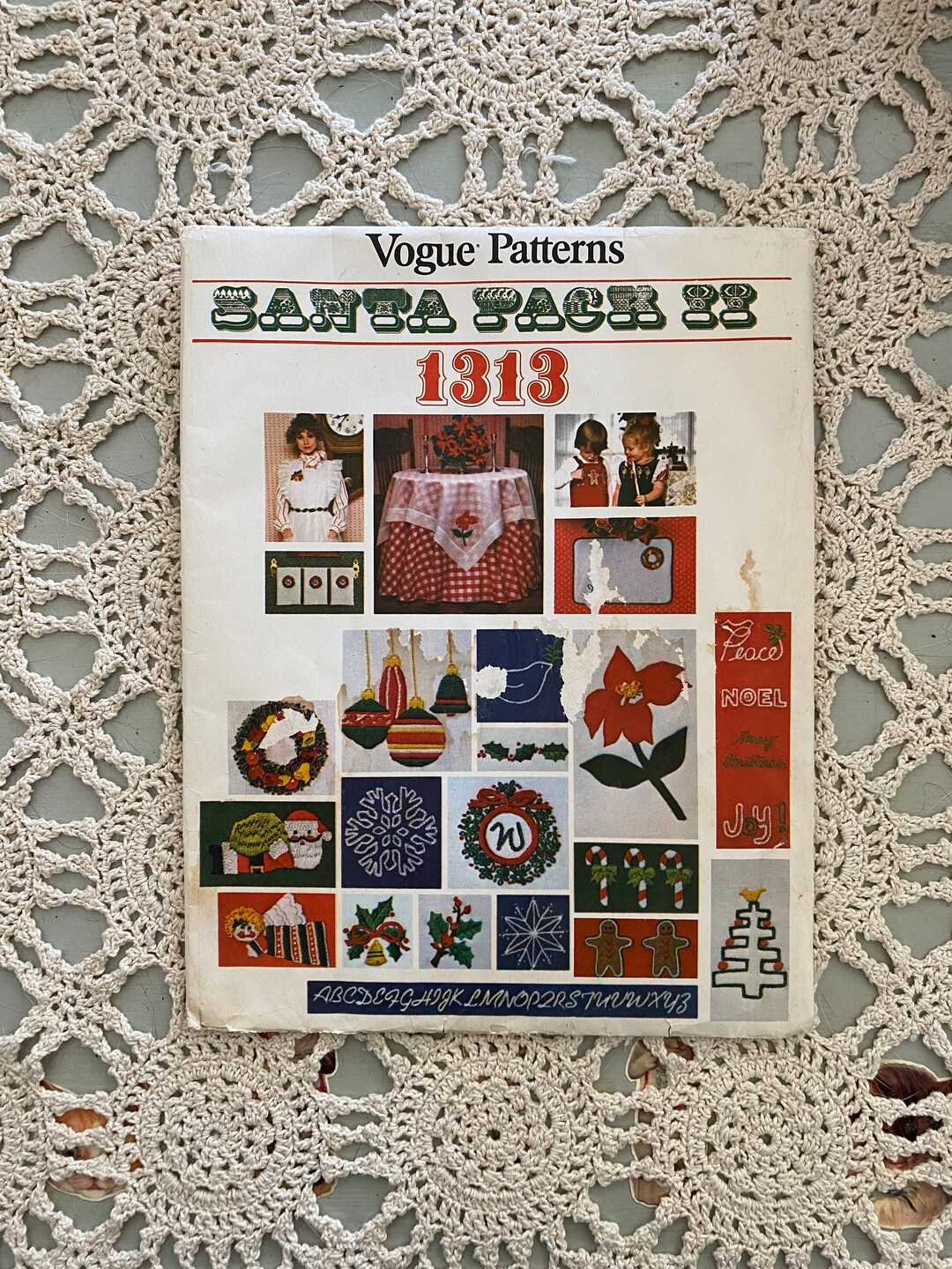 Vogue Pattern #1313 (1975) Santa Pack II Christmas Motifs UNCUT - Etsy