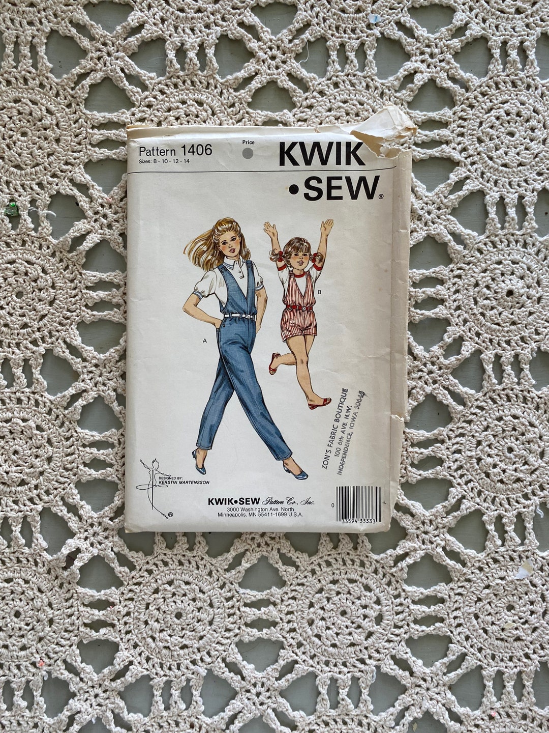 Kwik Sew Pattern #1406 (1984) Girls' Jumpsuit UNCUT - Etsy