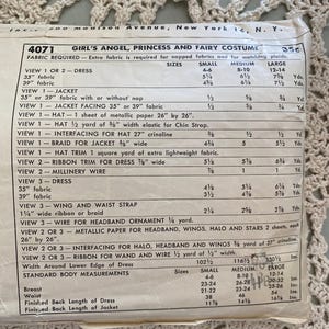 Simplicity Pattern 4071 1951 Girls' Costumes Angel, Princess, Fairy - Etsy