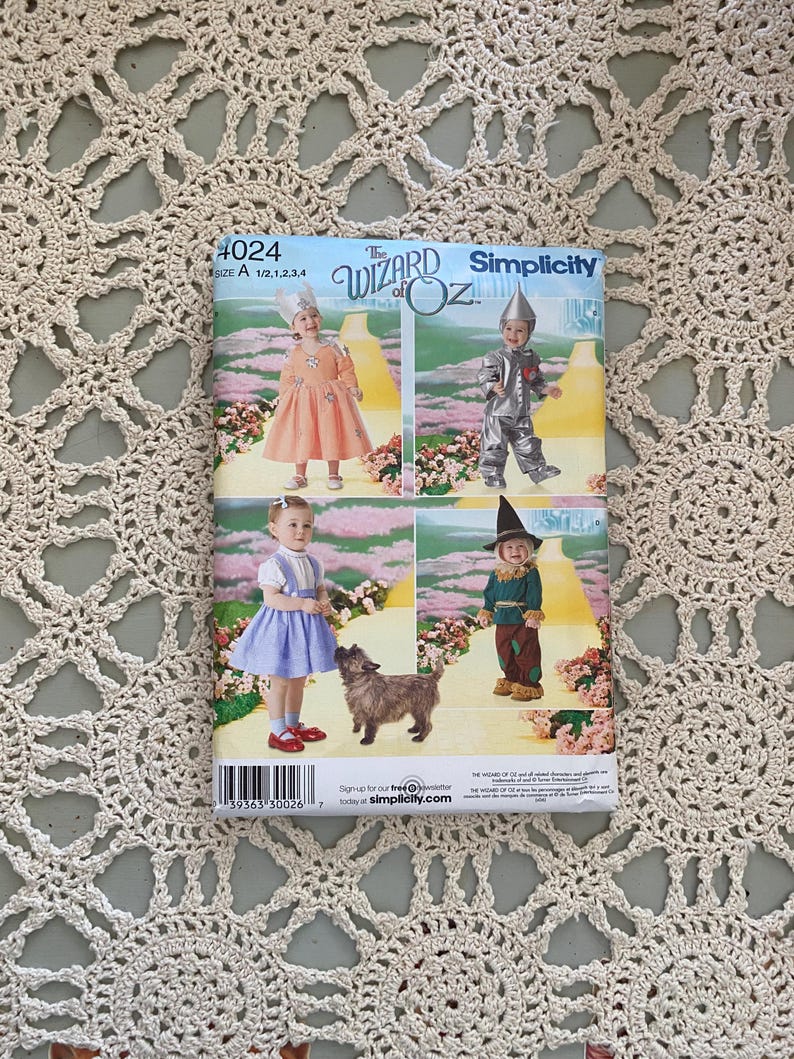 Simplicity Pattern #4024 the Wizard of Oz Costumes UNCUT - Etsy