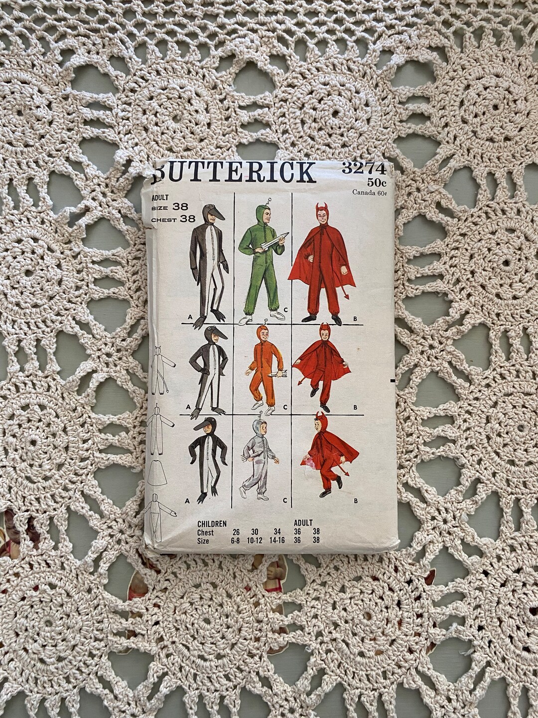 Butterick Pattern #3264 (1965) Men's Halloween Costume UNCUT - Etsy