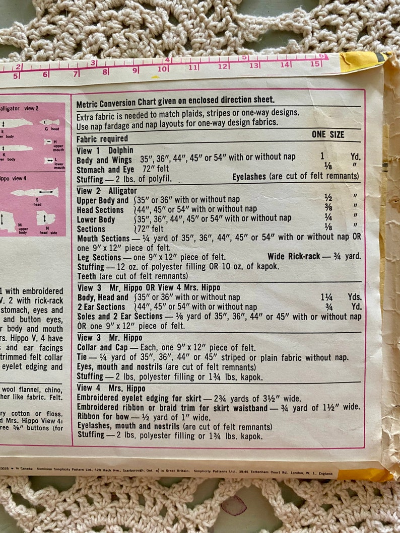 Simplicity Pattern 5778 1973 Set of Stuffed Animals One Size UNCUT - Etsy