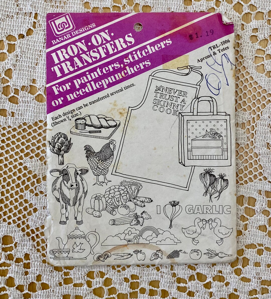 Banar Designs Iron-on Transfers for Aprons & Totes - Uncut - Etsy