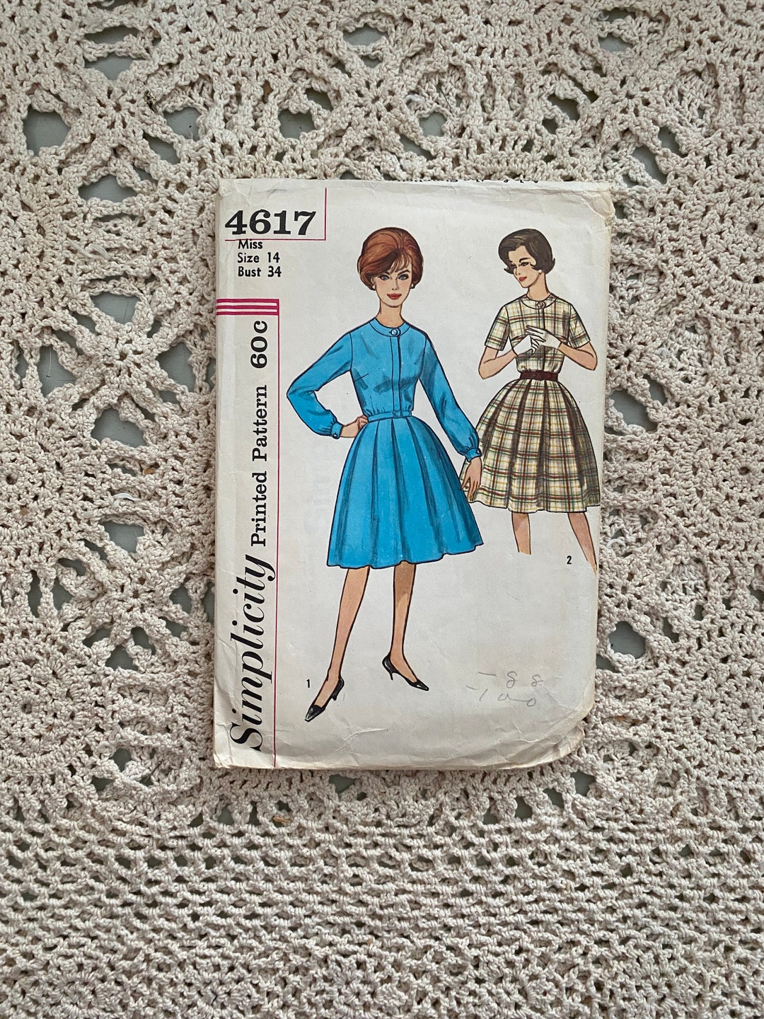 Simplicity Pattern #4617 (early 1960s) Juniors' and Misses' One-piece ...