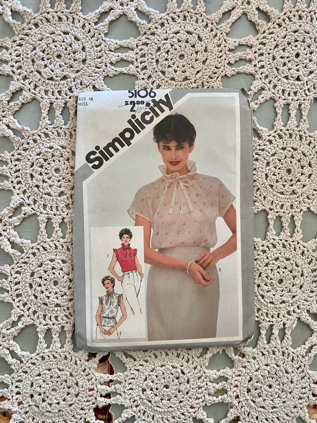 Simplicity Pattern #5106 (1981) Misses Pullover Blouses UNCUT - Etsy