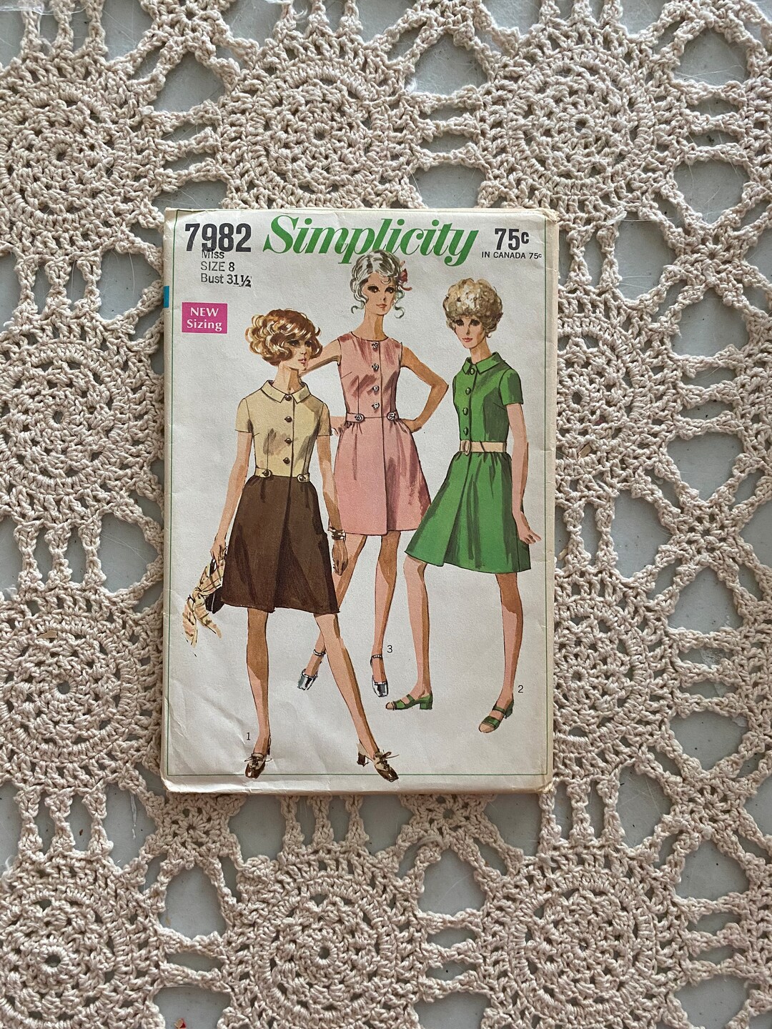Simplicity Pattern 7892 (1969) Misses' Dress UNCUT - Etsy