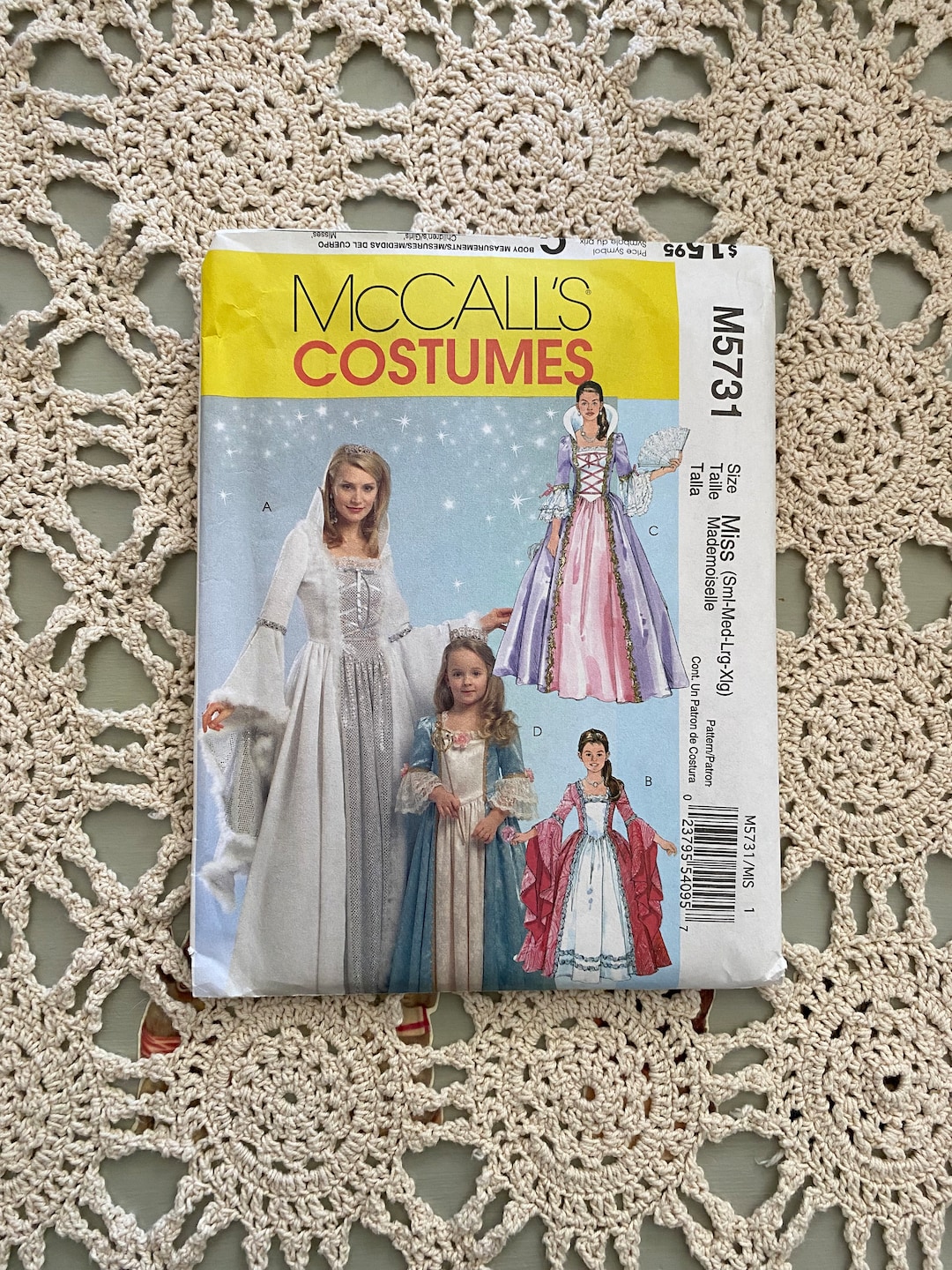 Mccall's Costumes Pattern #M5731 (2011) Misses Princess Costumes UNCUT ...