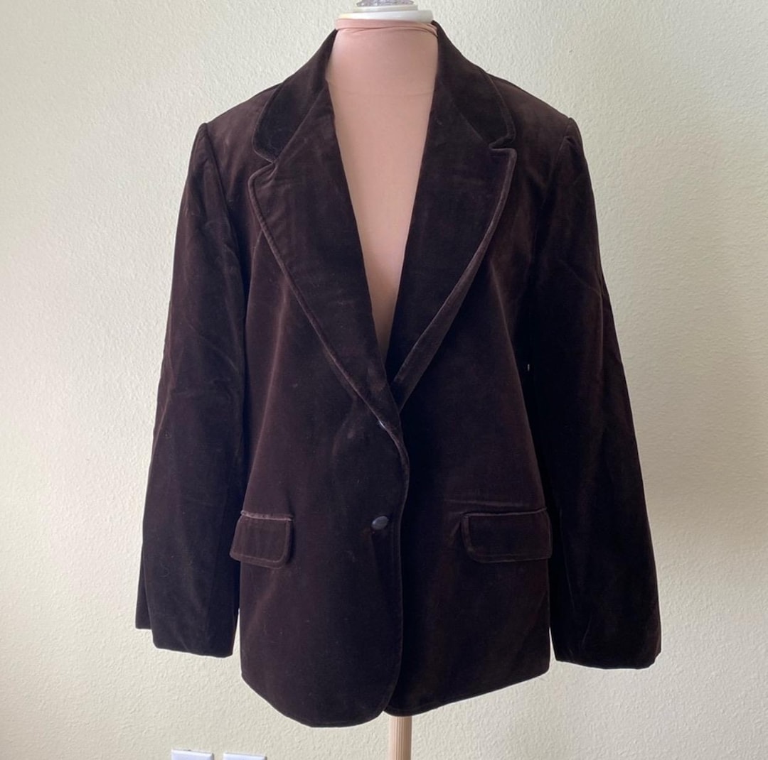 Mr. Beau by RL Davis Brown Velvet Blazer - Etsy