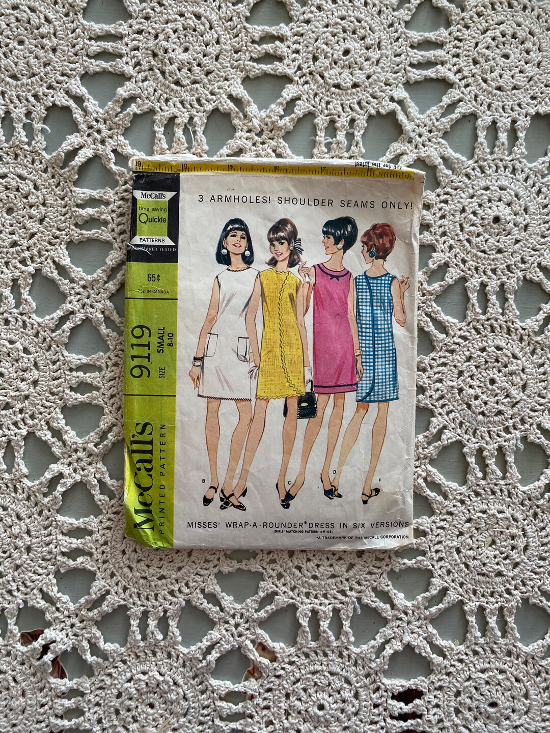 Mccall's Pattern #9119 (1967) Misses' Wrap-arounder Dress in Six ...