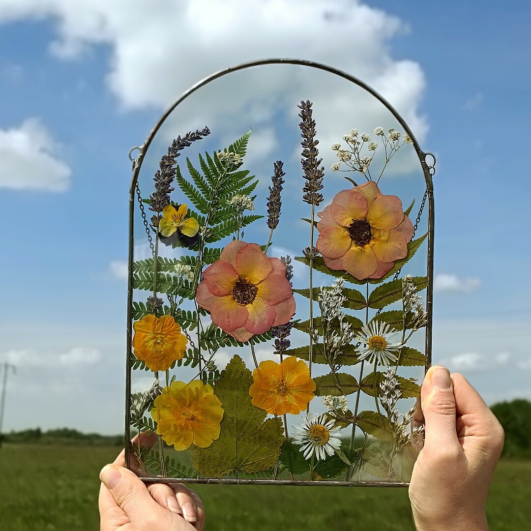 Wall Decor, Botanical Art, Pressed Flower Art, Real Dried Flowers ...