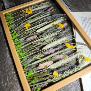 Large Pressed Flower Frame. Original Artwork Real Wildflower in Frame ...