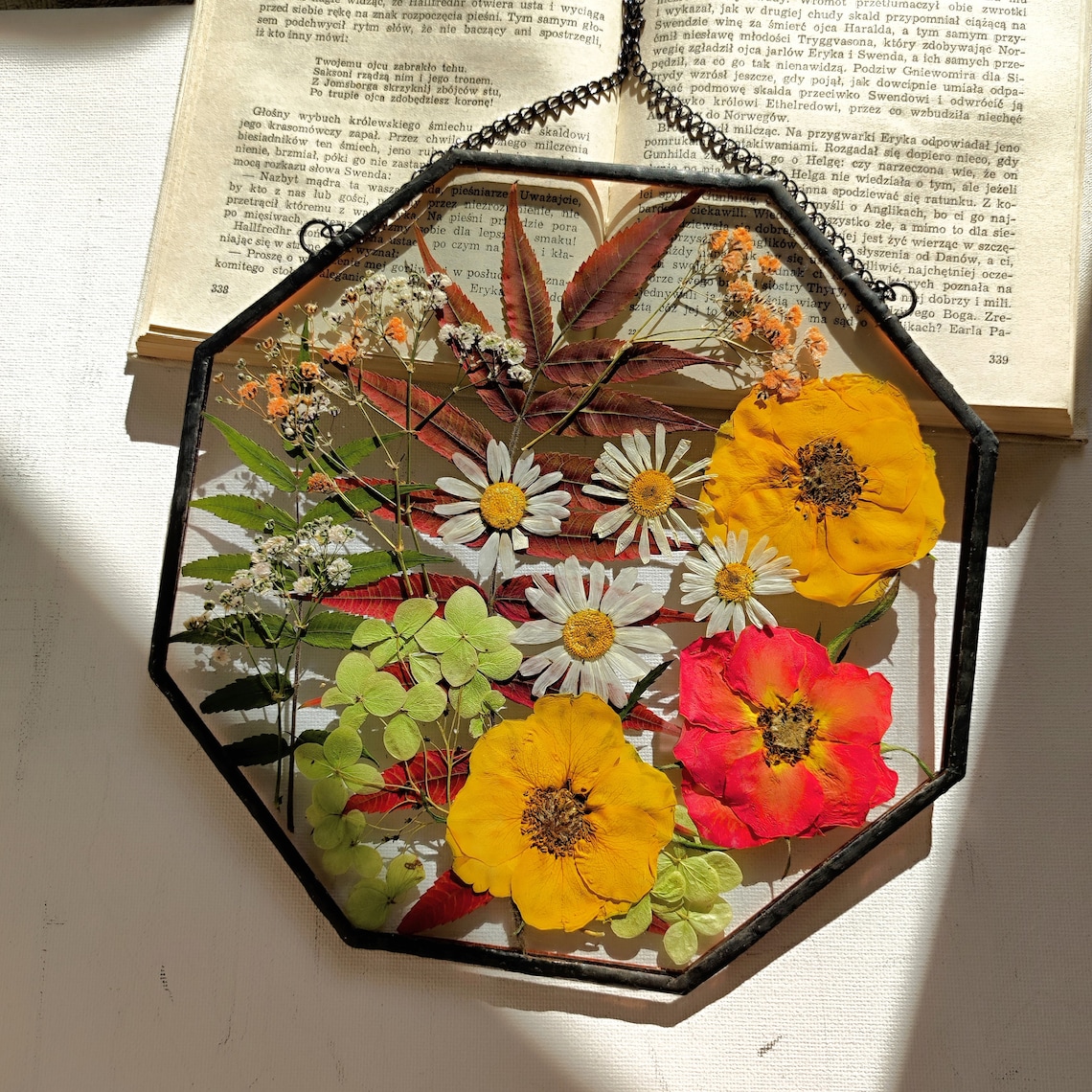 Large Pressed Flower Frame Wall Decor Botanical Art Pressed - Etsy