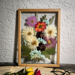 Original Artwork Real Flower in Frame, Botanical Art, Large Pressed ...