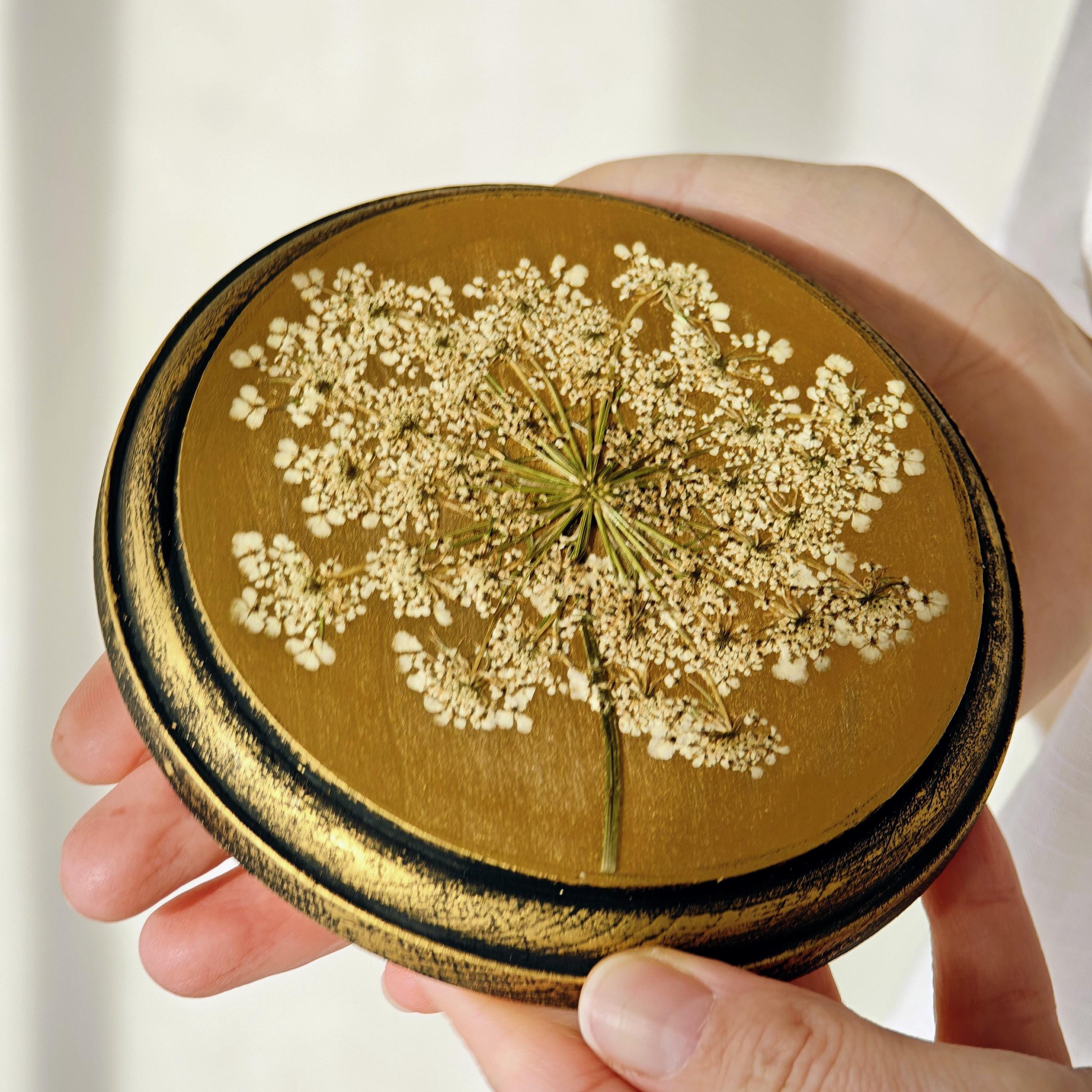 Round Botanical Frame, Real Dried Queen Annes Lace - Etsy
