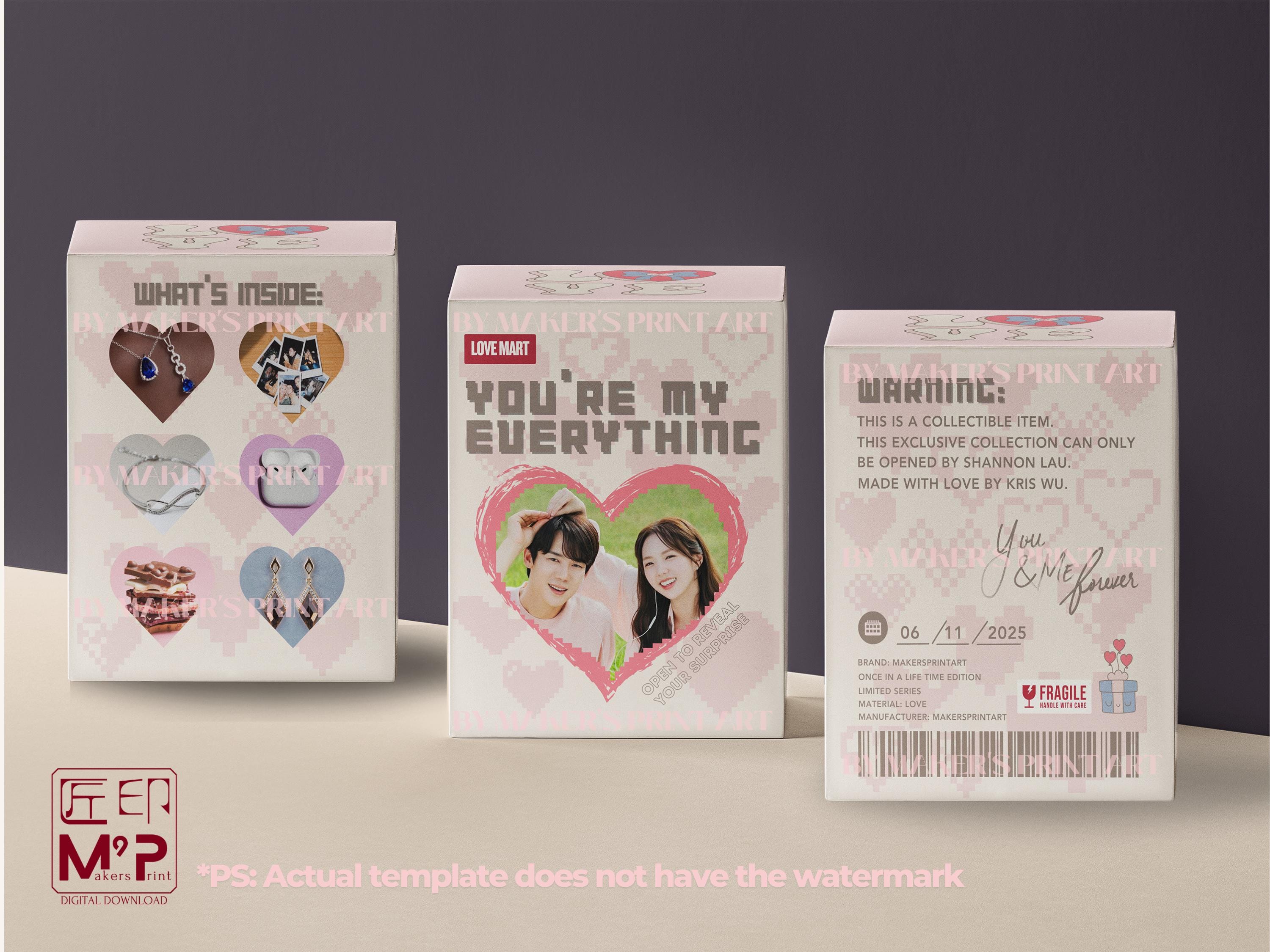 Custom Love Blind Box Template: DIY Proposal Gift (digital Download) (printable) - Etsy