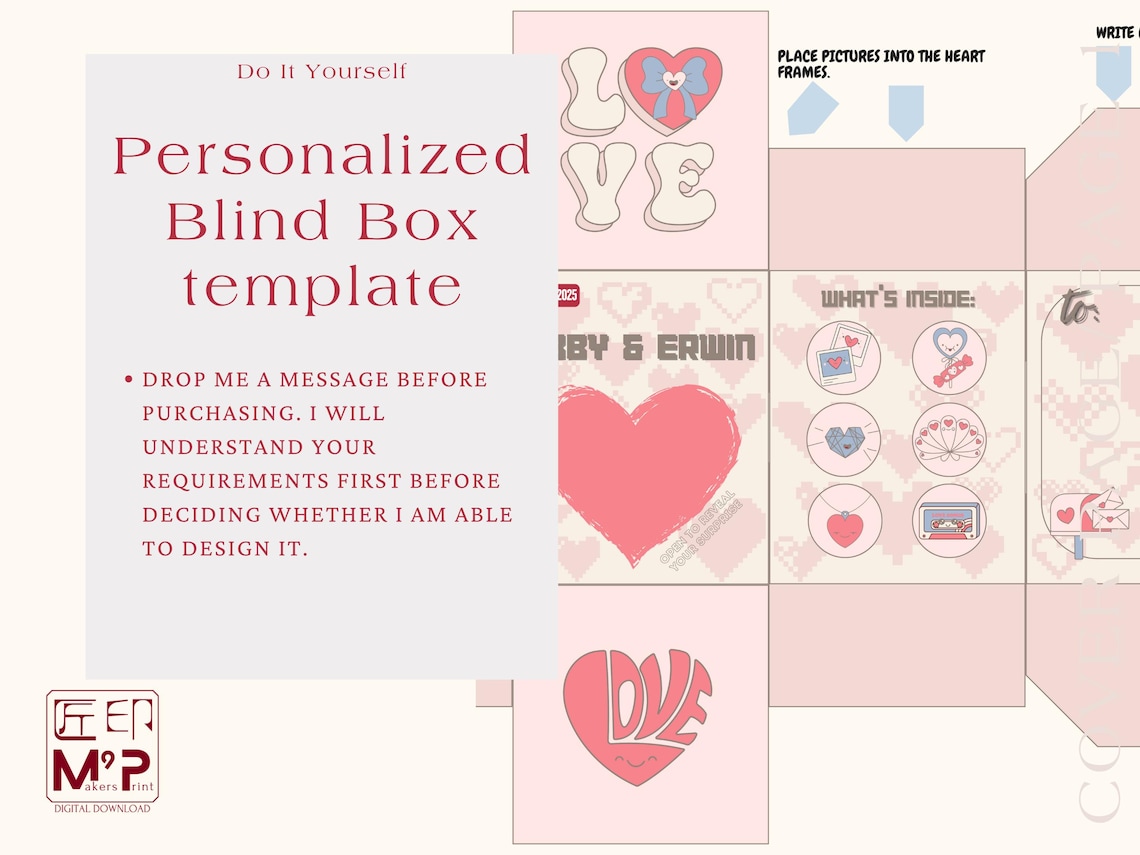 Custom Blind Box Template | Popmart Style Gift | Personal Unique ...