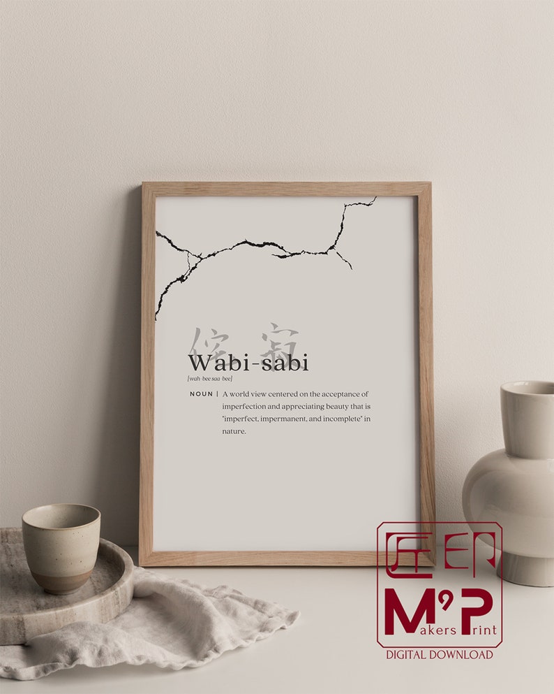 Wabi Sabi Definition Print: Japanese Zen Wall Art (digital Download ...