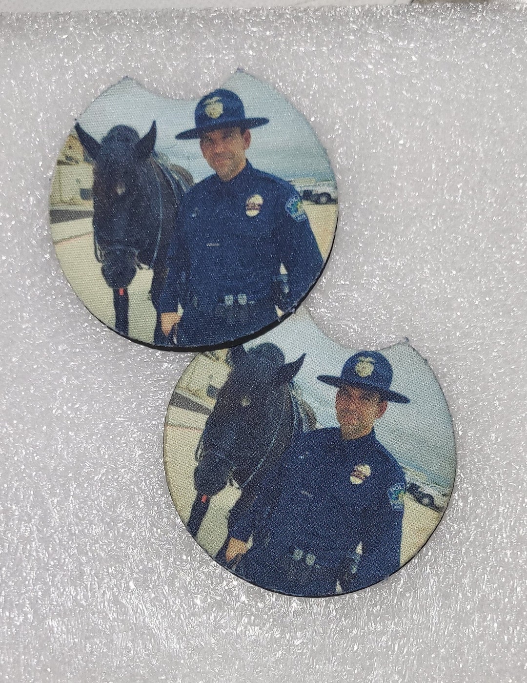 Custom Police Officer Car Coasters, Personalized Car Coasters, Car ...