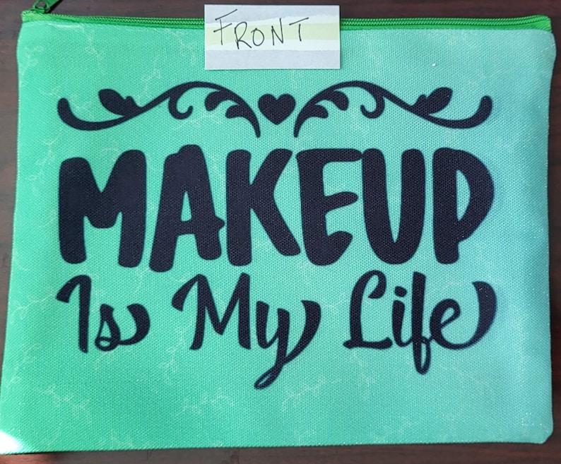 Make up Bag, Cosmetic Bag, Tote Bag, Zippered Make up Bag, Makeup Tote ...
