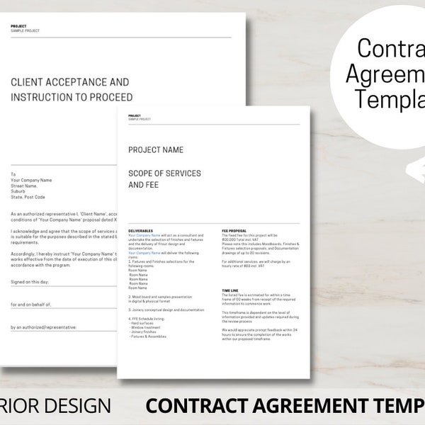 Interior Design Letter of Agreement - Etsy