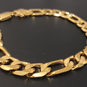 22k Yellow Gold Filled Figaro Chain, Figaro Chain, Gold Filled Necklace ...
