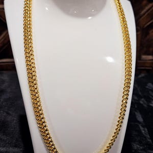 18k Yellow Gold Filled Cuban Chain Necklace,yellow Gold Filled Chain ...