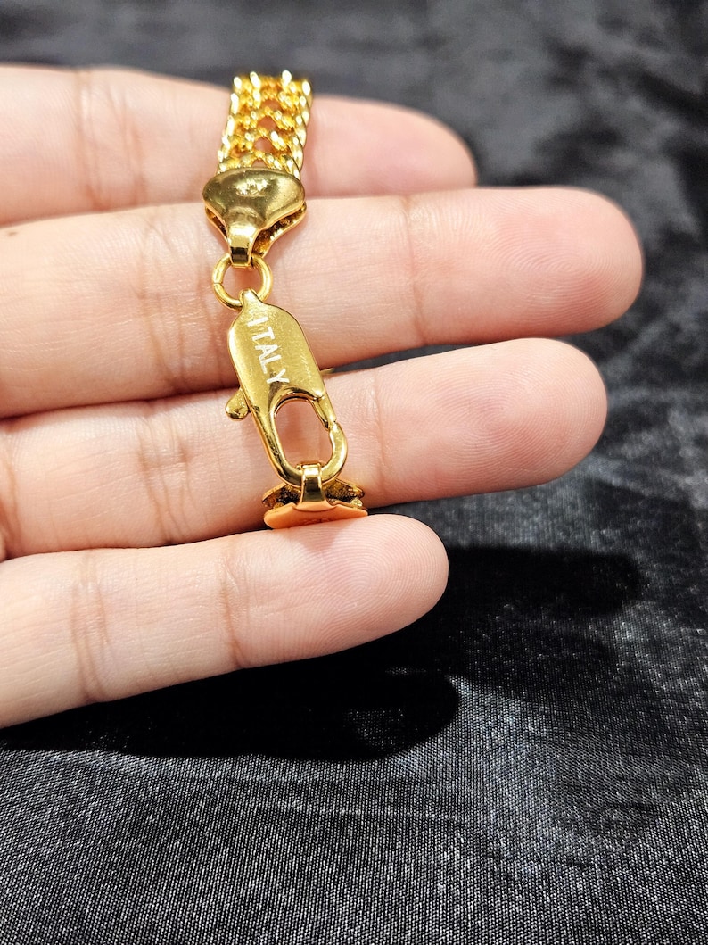 18k Yellow Gold Finish Cuban Link Chain Necklace (9mm)/60cm - Etsy New ...