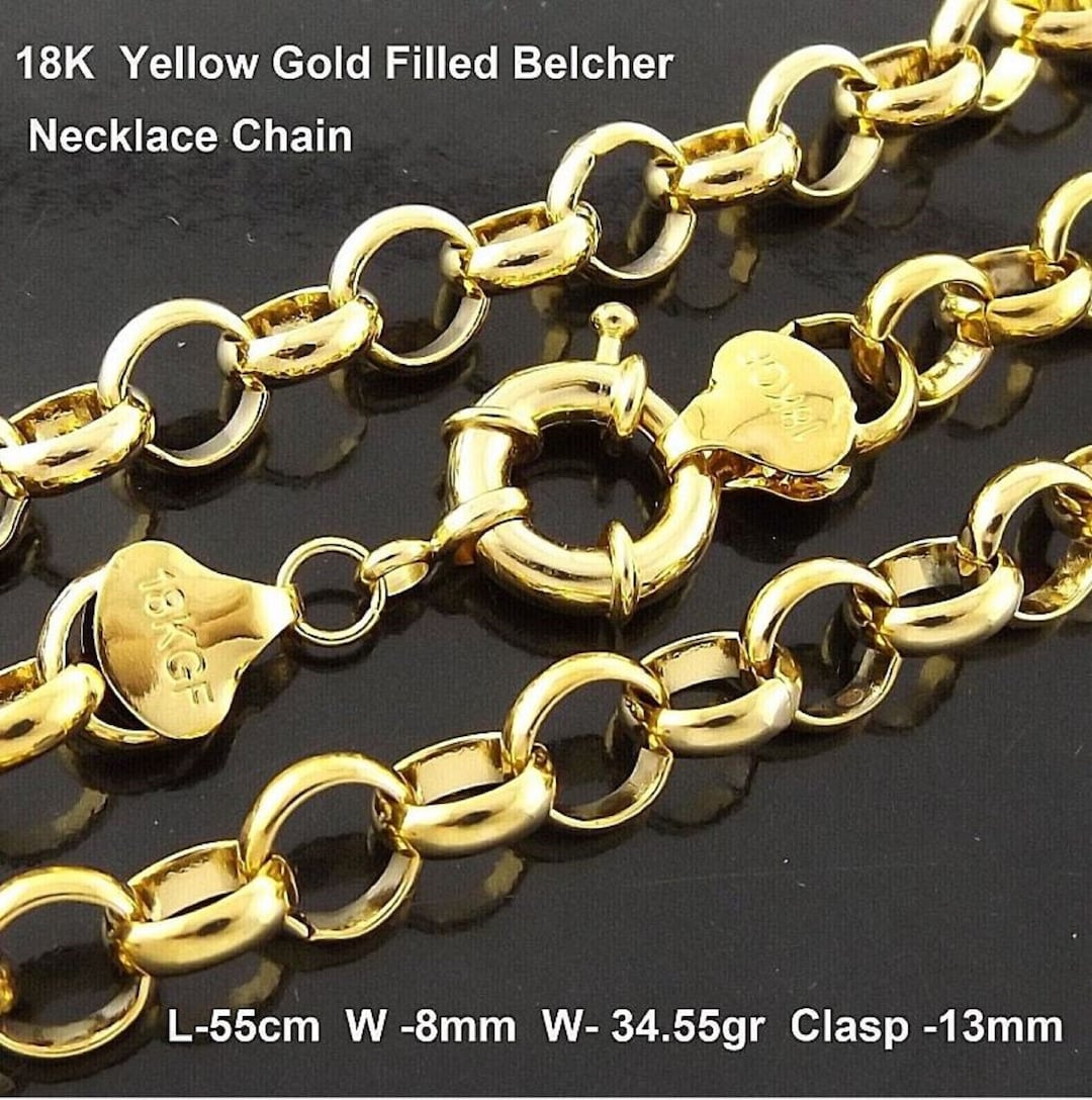 18kt Yellow Gold Filled Rolo Chain,gold Filled Chain,gold Filled Rolo ...