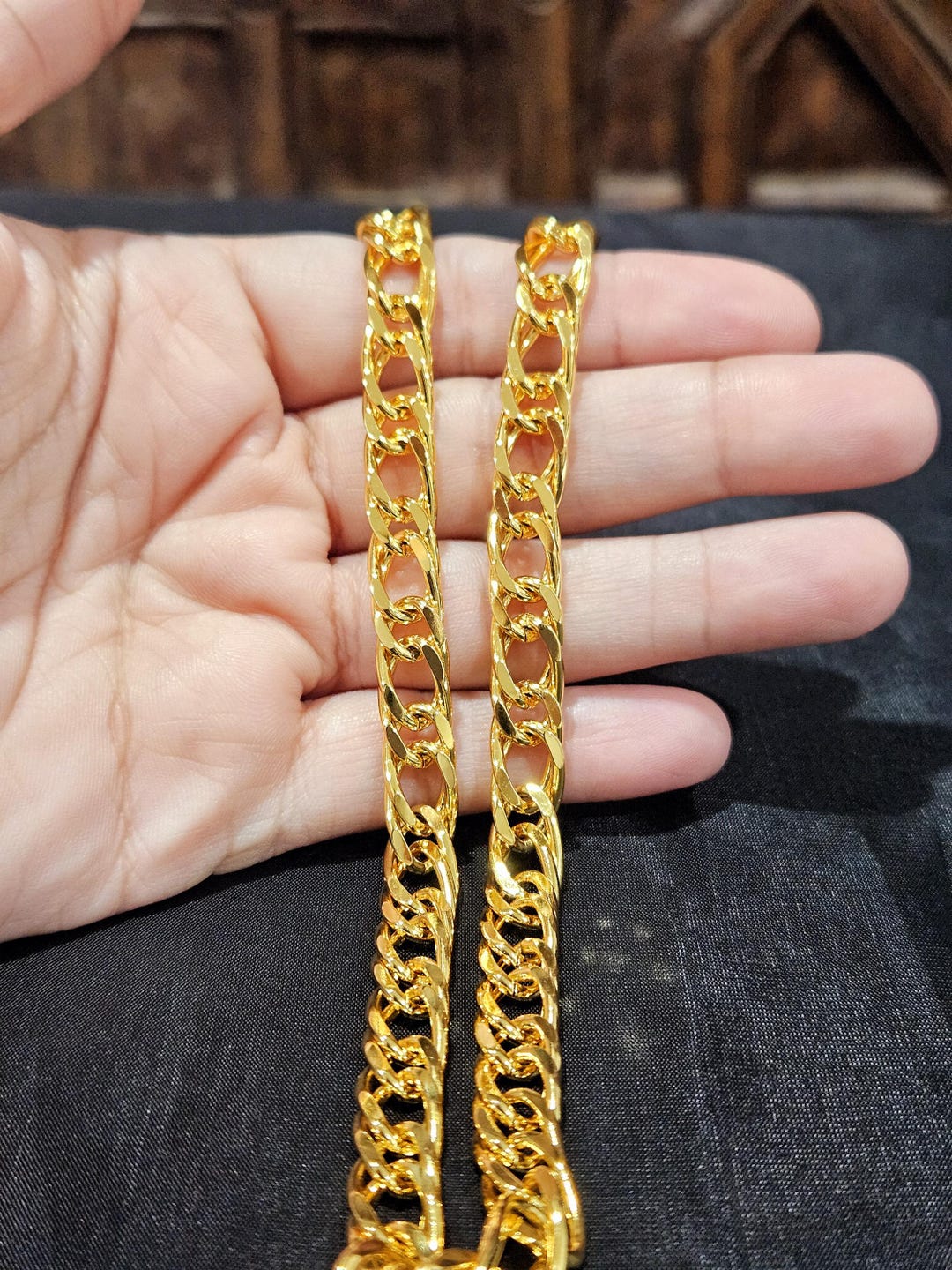 18k Yellow Gold Filled Cuban Chain,18k Yellow Gold Filled Miami Cuban ...