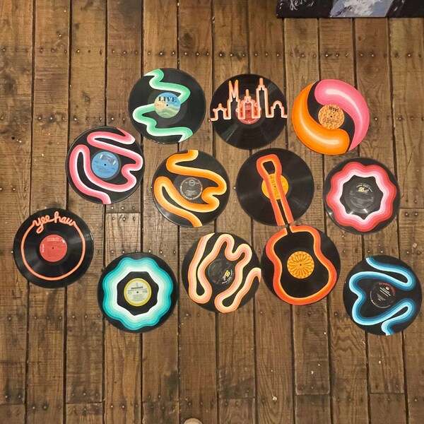 Painted Record - Etsy