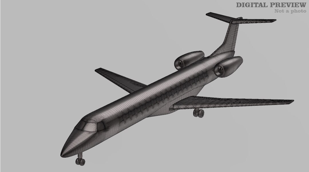 Embraer ERJ-145 3D Printed Model - Etsy Australia
