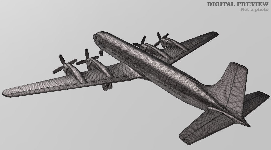 Douglas DC-7C Seven Seas 3D Printed Model - Etsy