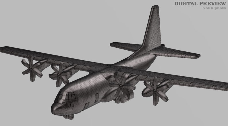Lockheed C-130J Super Hercules 3D Printed Model - Etsy