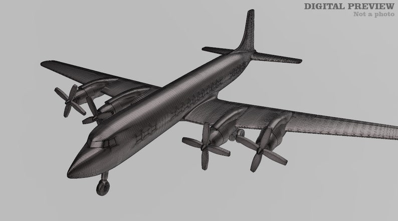 Douglas DC-7C Seven Seas 3D Printed Model - Etsy