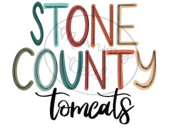 Stone Tomcats Handwritten Sublimation Design Digital Download Womens ...