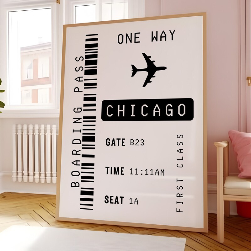 Trendy Boarding Pass - Etsy