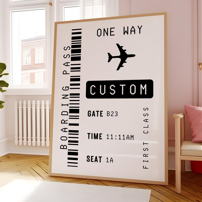Custom Boarding Pass - Etsy